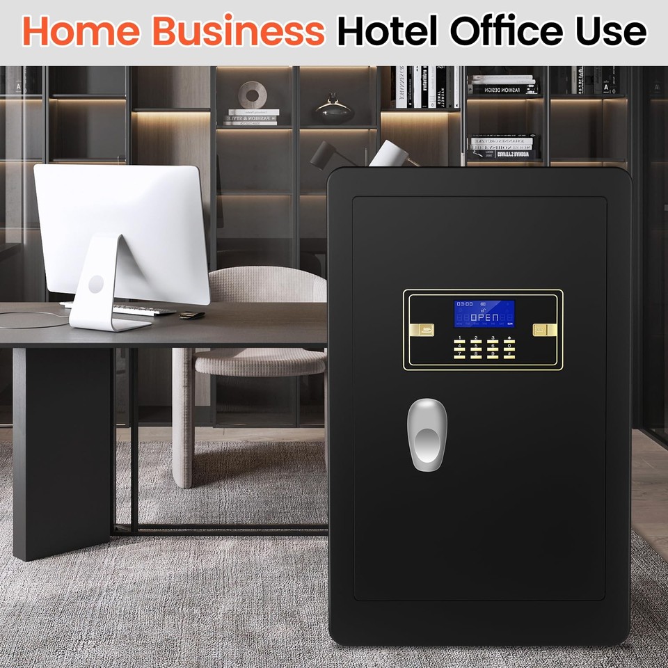 5.1Cuft Extra Large Heavy Duty Safe Box, Home Safe Fireproof Waterproof ...