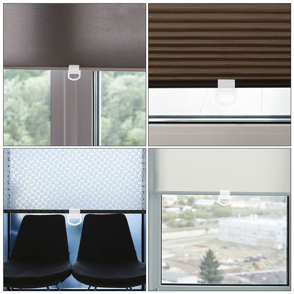 12 Pcs Cordless Blind Pull down Handle Clamping Window Shade Grips ...