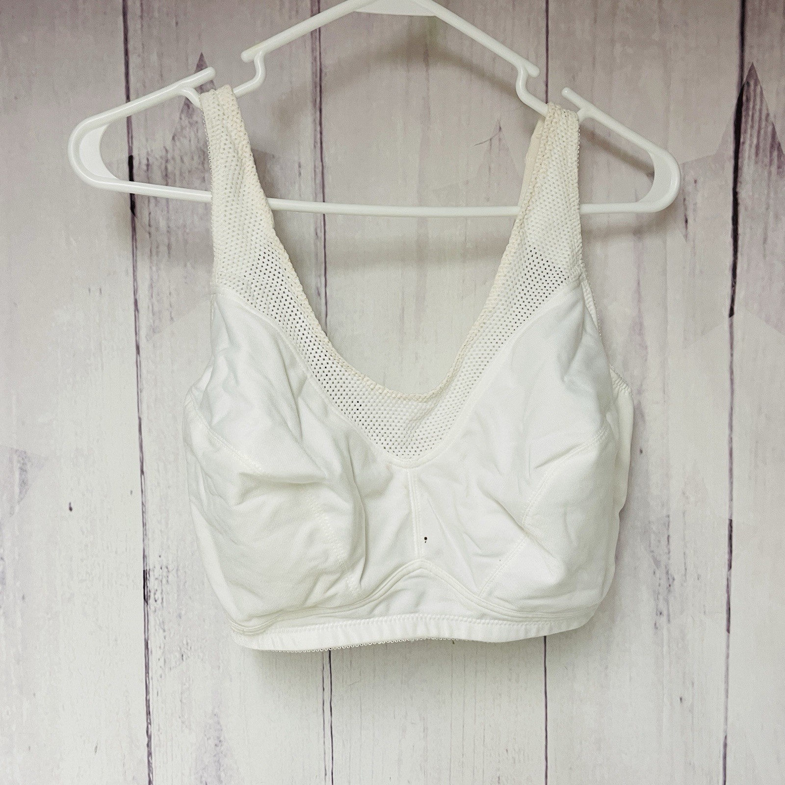 Vintage Just My Size White Bra 42DD Comfort Strap Wireless White | eBay