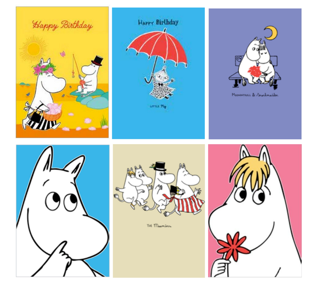 Tove Jannson Moomin Retro Greeting Card Birthday Anniversary Valentine ...