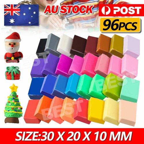 96PCS Craft Oven Bake Polymer Clay Modelling Moulding Fimo Block DIY ...