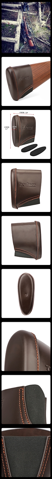 TOURBON Leather Henry Rifle Buttstock Recoil Pad Slip-on in Small ...