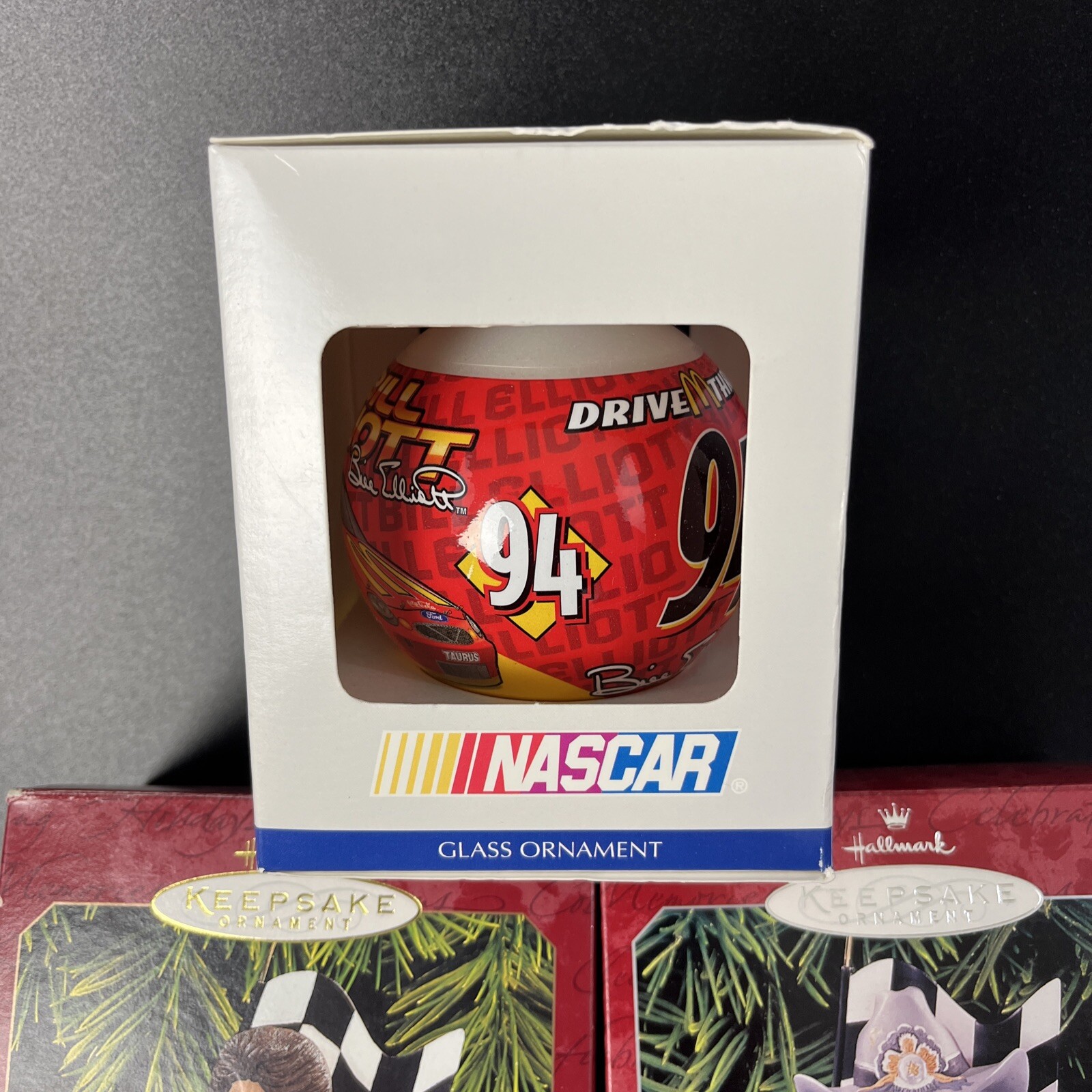 Lot of 6 Hallmark NASCAR Racing Keepsake Ornaments Richard Perry Jeff ...