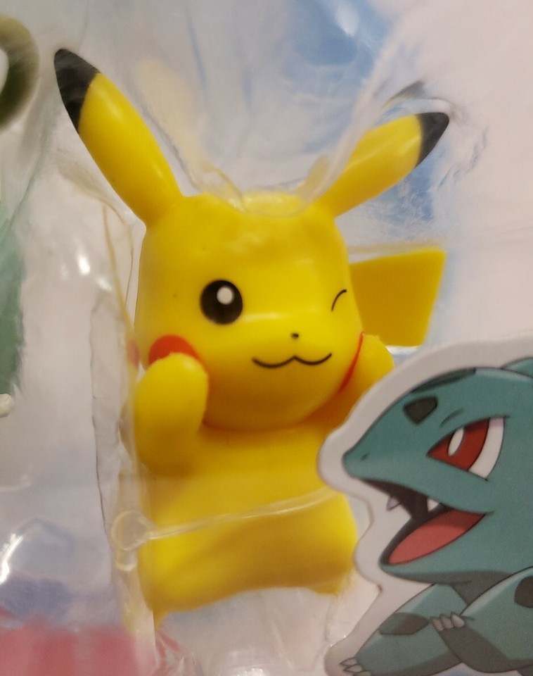Sealed Pokemon Battle Figures Pikachu Cheeks + Bulbasaur Vine Whip 3" 2 ...