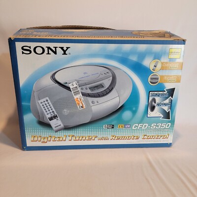 Sony CFD-S350 (CFDS350) CD/Cassette Portable Boombox with Original Box ...