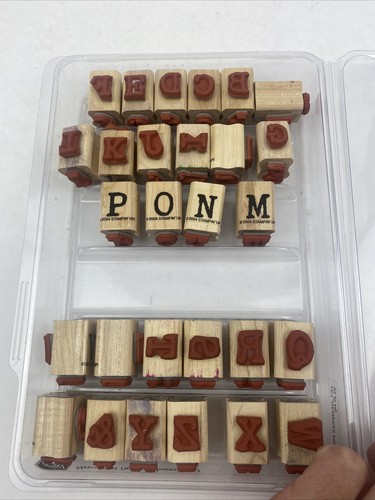 Stampin Up Wooden Stamps Newsprint Alphabet Letters 2004 | eBay