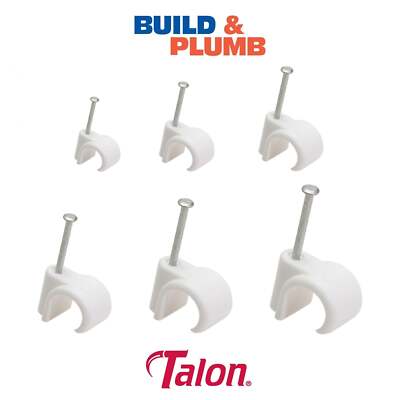 White Talon Nail In Pipe Clips 8mm 10mm 15mm 22mm 28mm Plumbing Copper ...