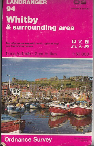 Ordnance Survey 1:50,000 Landranger Map Sheet 94 Whitby & surrounding ...