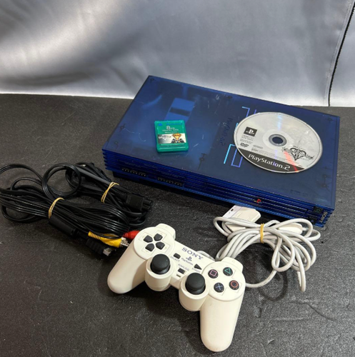 PlayStation2 Ocean Blue Console clear SCPH-37000 PS2 Controller NTSC-J ...