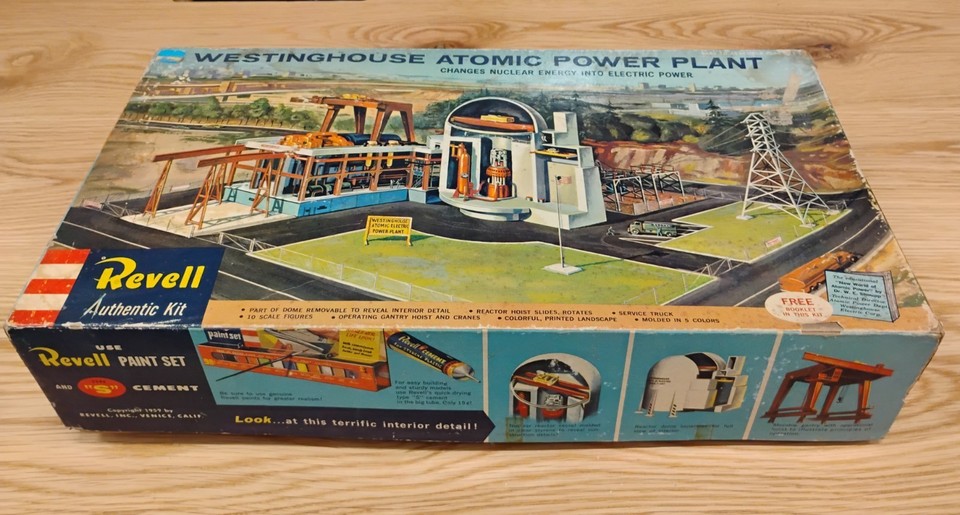 RARE Vintage Revell Westinghouse Atomic Power Plant Model Kit COMPLETE ...