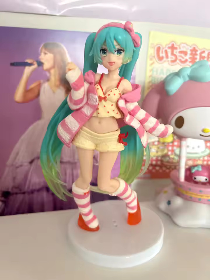 20CM Anime Hatsune Miku Home Clothes Pajamas Dress Up Standing Model ...