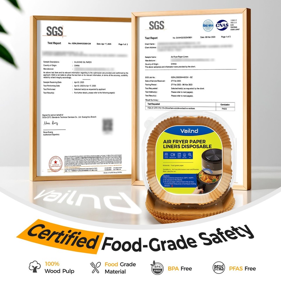 400 Pcs Air Fryer Paper Liners, 8" Square Air Fryer Liners Disposable ...