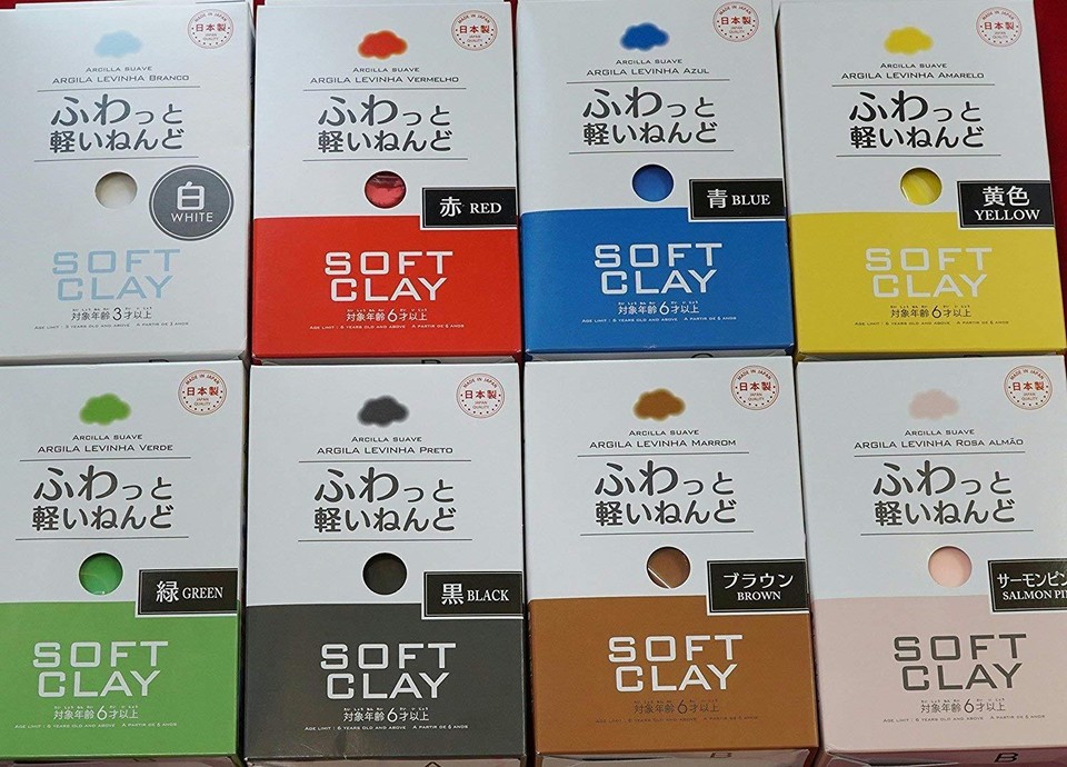 New Soft Lightweight Clay 8 color Set DAISO JAPAN DIY Hand Craft Free ...