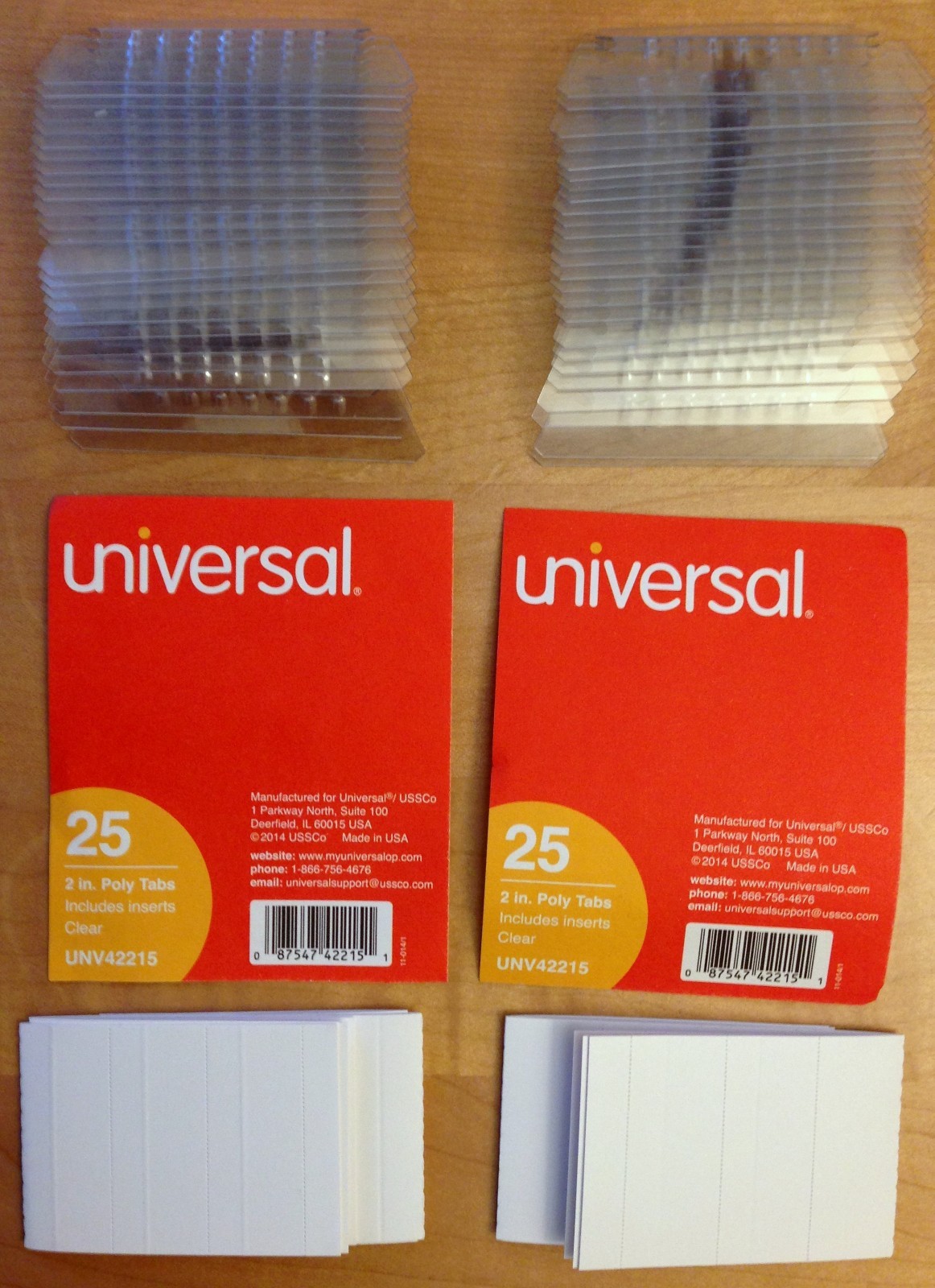 50 CLEAR 2" (1/5th CUT) TABS FOR HANGING FILES (w/White Inserts), FREE ...