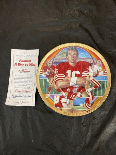 Joe Montana 1996 Hamilton Collection “Finding A Way To Win” Plate ...