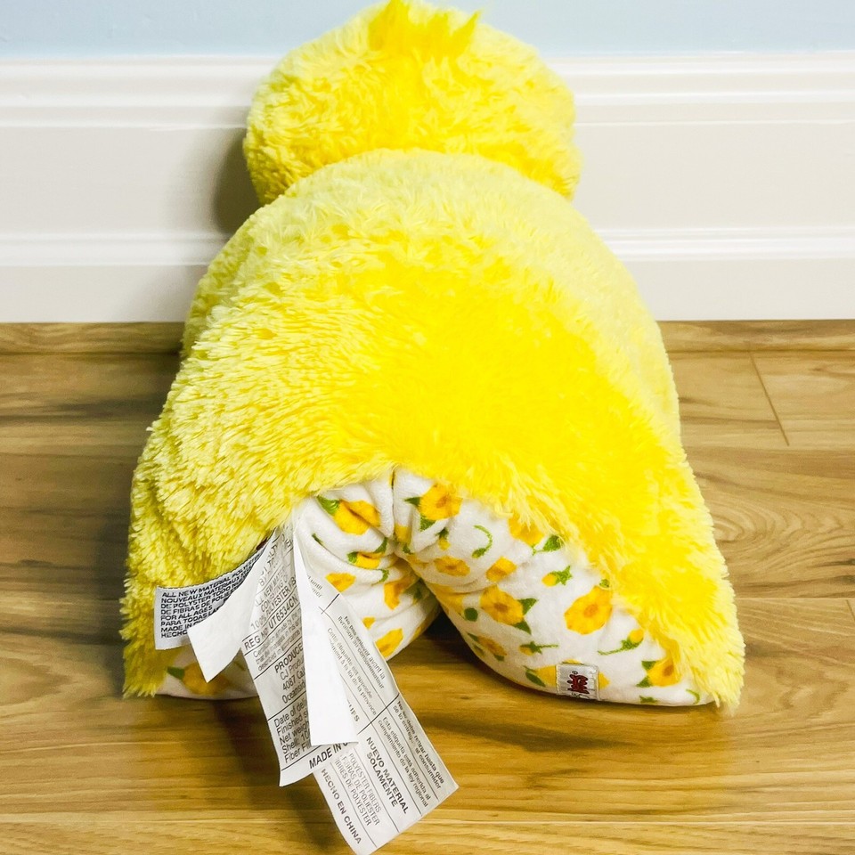 Pillow Pets Scented Yellow Lemon Chick Large 18" Duck Plush Stuffed ...