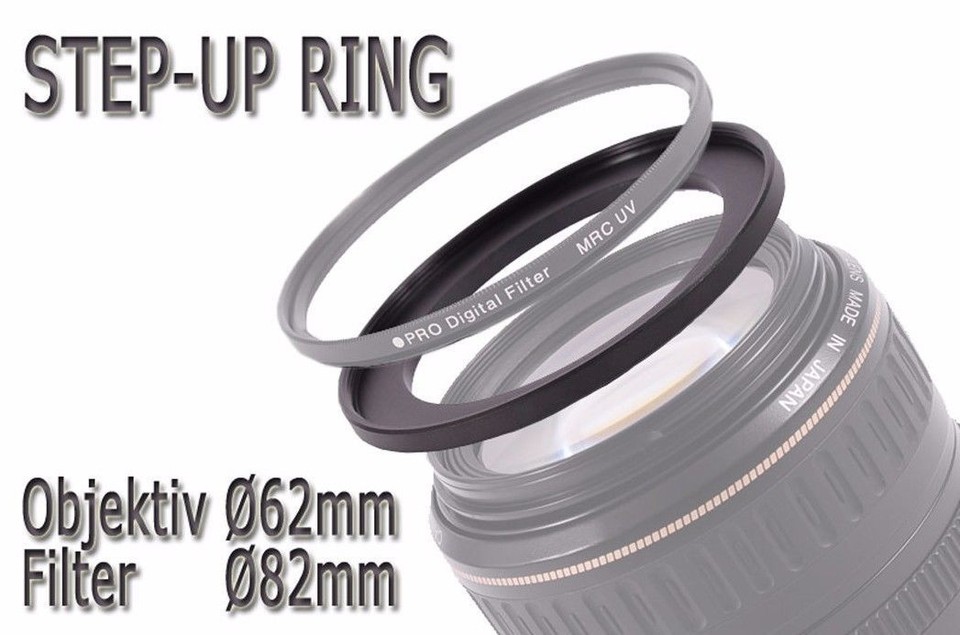 Filteradapter Adapterring Step-Up 62mm - 82mm 62-82 mm | eBay