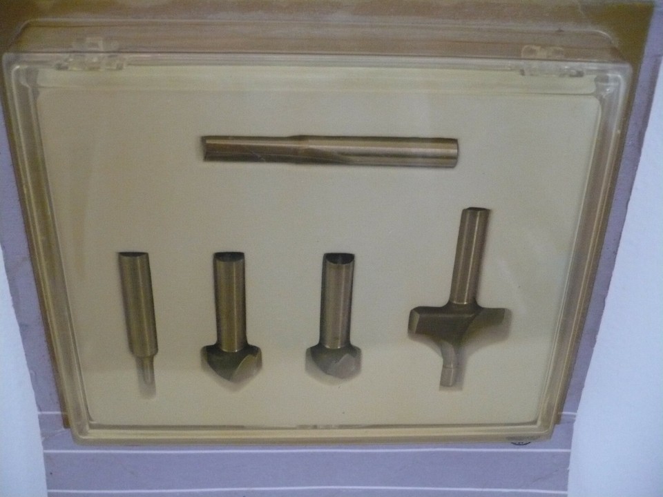 Black & Decker ¼” Shank Bits 5-Piece Router Bit Set w/Case NOS | eBay