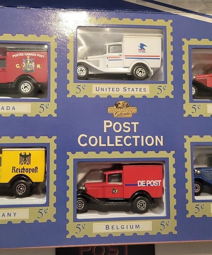 1995 Matchbox Post Office Vehicles of The World 6 Truck Gift Set Mail ...