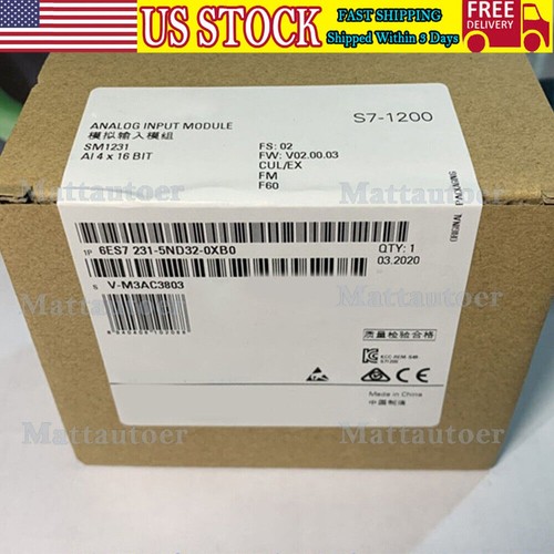 New Siemens S7-1200,Analog input, SM 1231 6ES7231-5ND32-0XB0 ...