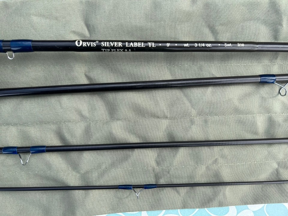 ORVIS SILVER LABEL TL TIP FLEX 9.5 FLY ROD (REEL SEEN IN PIC NOT ...
