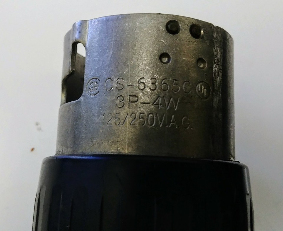 HUBBELL CS6365C HBL6365C 3P-4W 50A 125/250V MALE PLUG CS-6365C TWIST ...