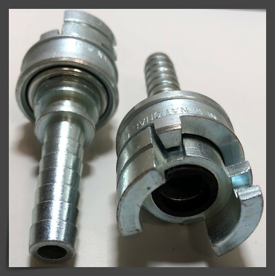 HS8 1/2" Hose Barb National Coupling Thor Compatible w/ locking sleeve ...