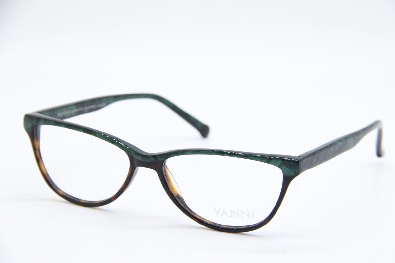 NEW VANNI V3683 A269 GREEN DARK HAVANA AUTHENTIC EYEGLASSES FRAMES 54 ...