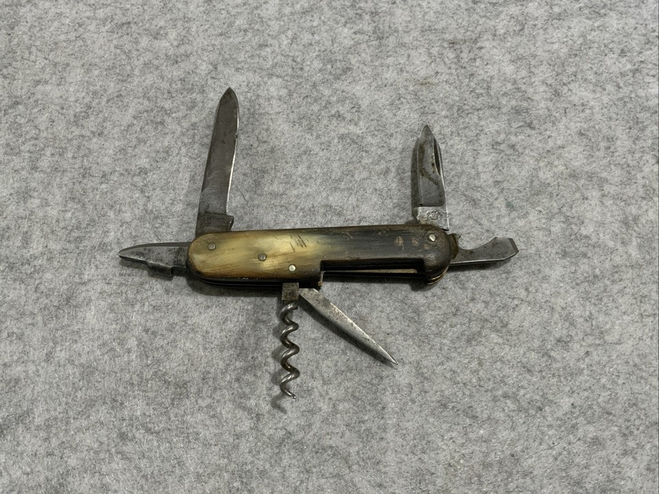 Vintage William Rodgers Sheffield I Cut My Way Buffalo Horn Pocket ...