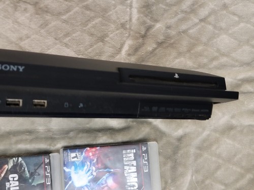 Sony PlayStation 3 Slim 160GB CECH-2501A PS3 Console W/ Cords & 5 PS3 ...