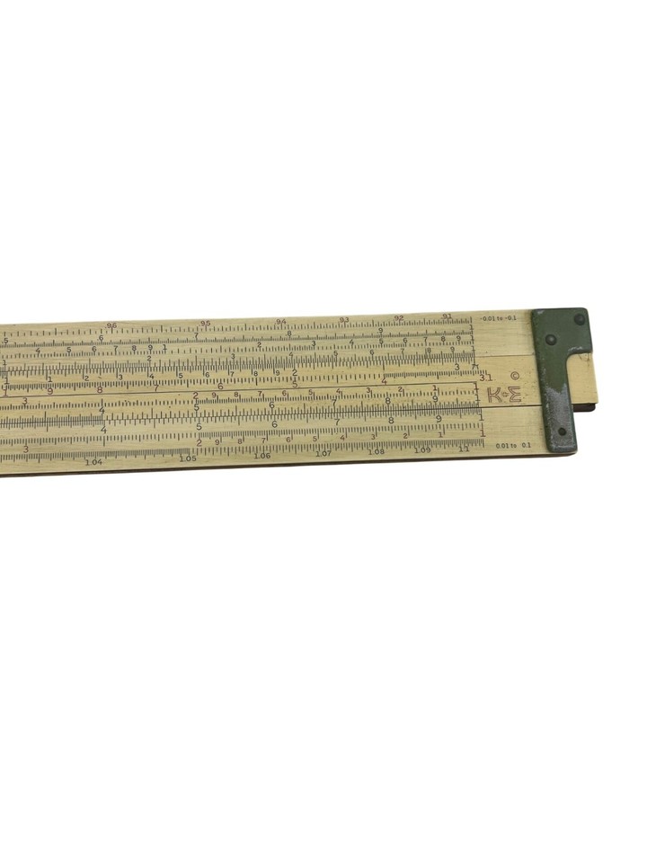 1947 K&E 4081-3 Slide Rule Log Log Trig USA Wood Celluloid Keuffel ...