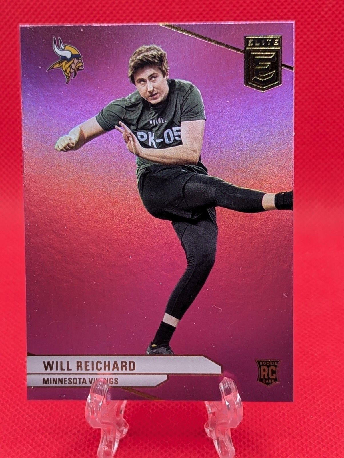 2024 Panini Donruss Elite Football Pink Will Reichard RC #200 Minnesota ...