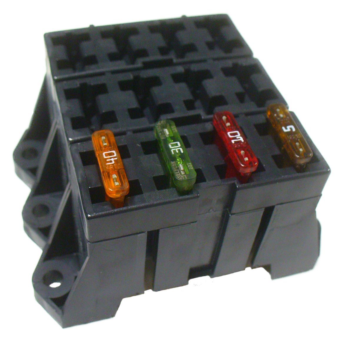 Delphi ATO ATC 4 Way Fuse Block Panel Holder With Terminals and Busbar ...