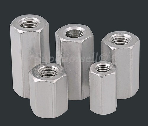 A2 304 Stainless Hex Rod Coupling Nuts Bar Stud Long Nut M5-M24 | eBay