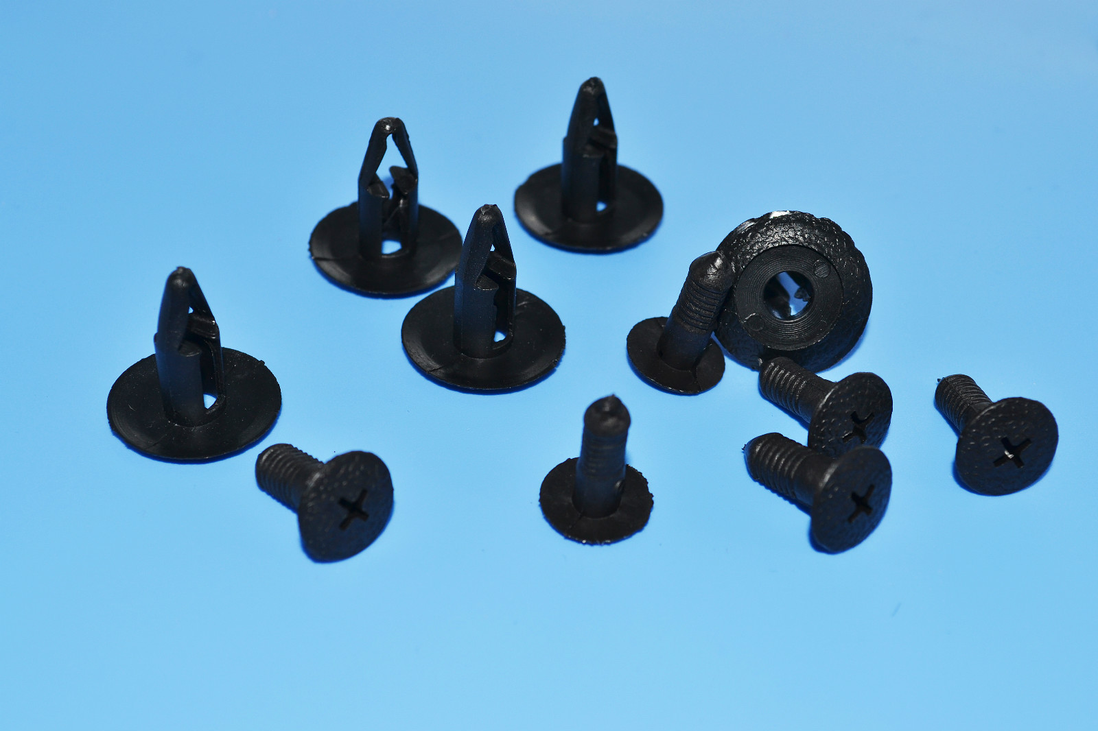 10 X RANGE ROVER SPORT BLACK PLASTIC TRIM RETAINER CLIPS FIX BUMPER ...