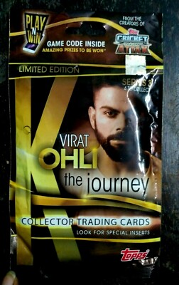 INDIA TOPPS LIMITED EDITION VIRAT KOHLI THE JOURNEY COLLECTOR TRADING ...
