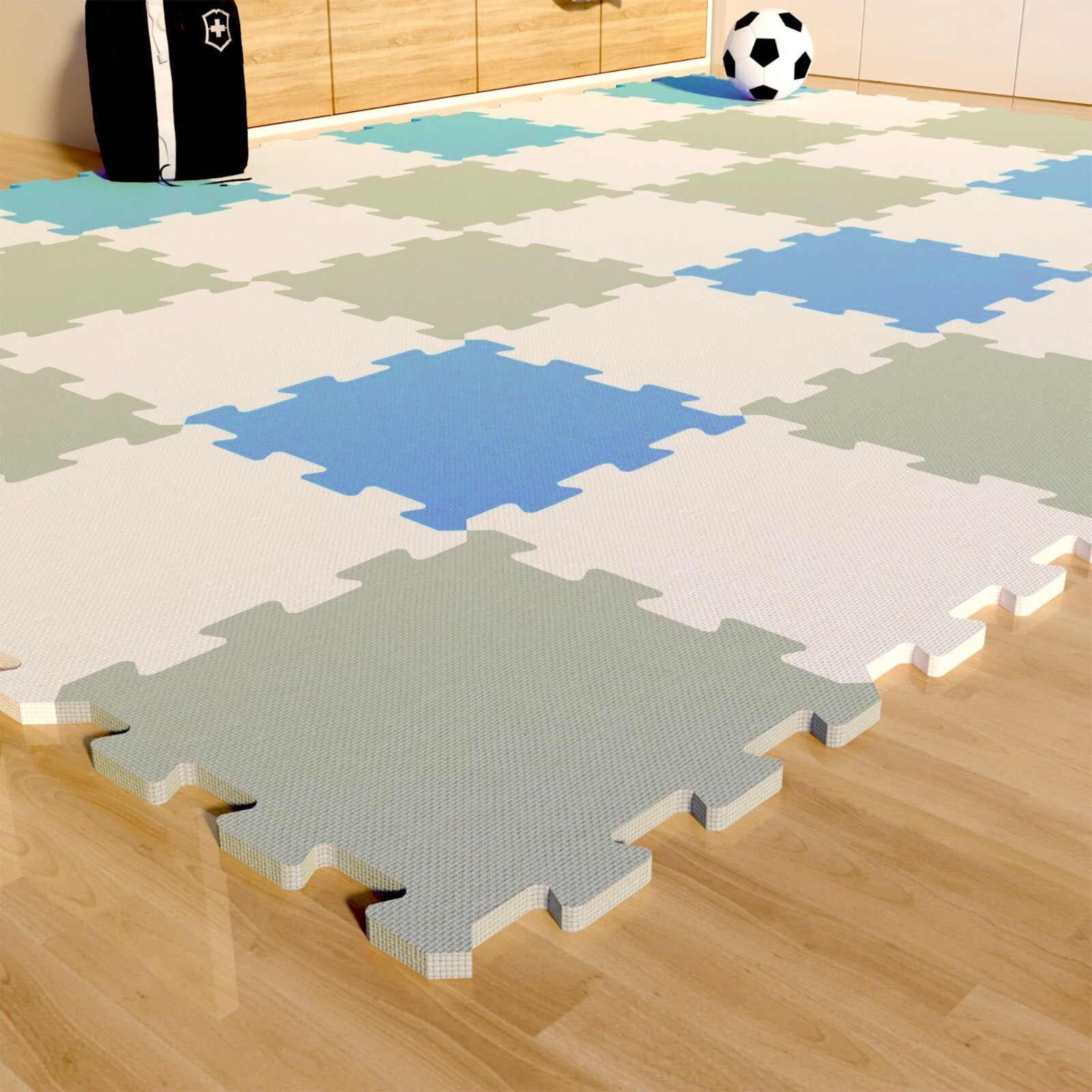 Interlocking Soft foam Play Mats For Children Baby Play Room Garden ...