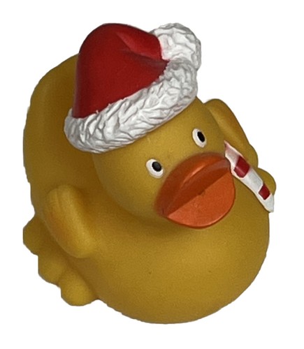 Rubber Duck Yellow Duckie Santa Hat Candy Cane Christmas Classic ...