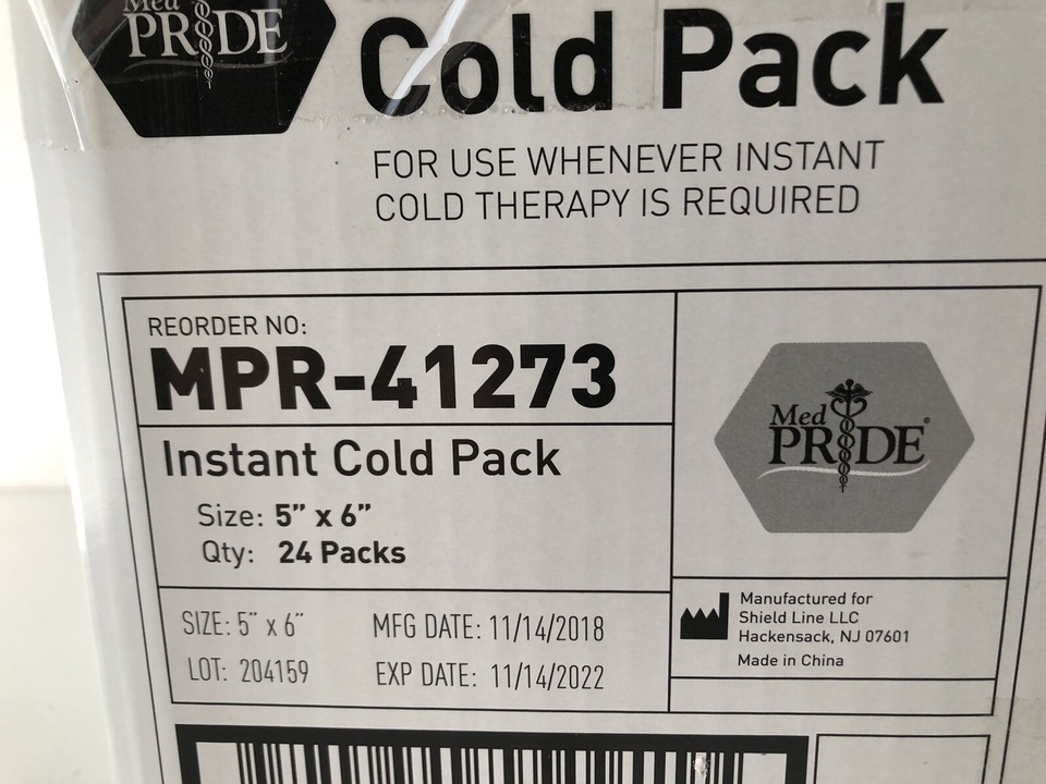 MED PRIDE Instant Cold Packs 5”X6” -24 Singles Cold Therapy Packs NIB ...