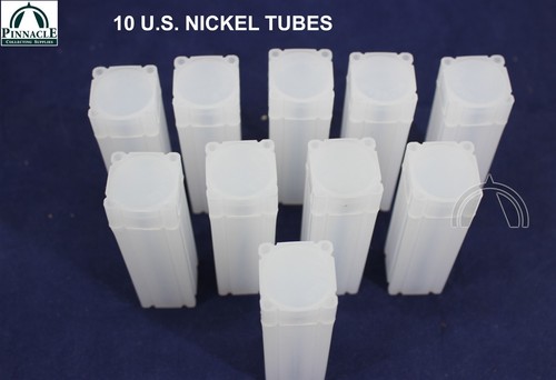 10 Square Nickel Tubes / Archival Quality / Plastic Coin Tubes by ...