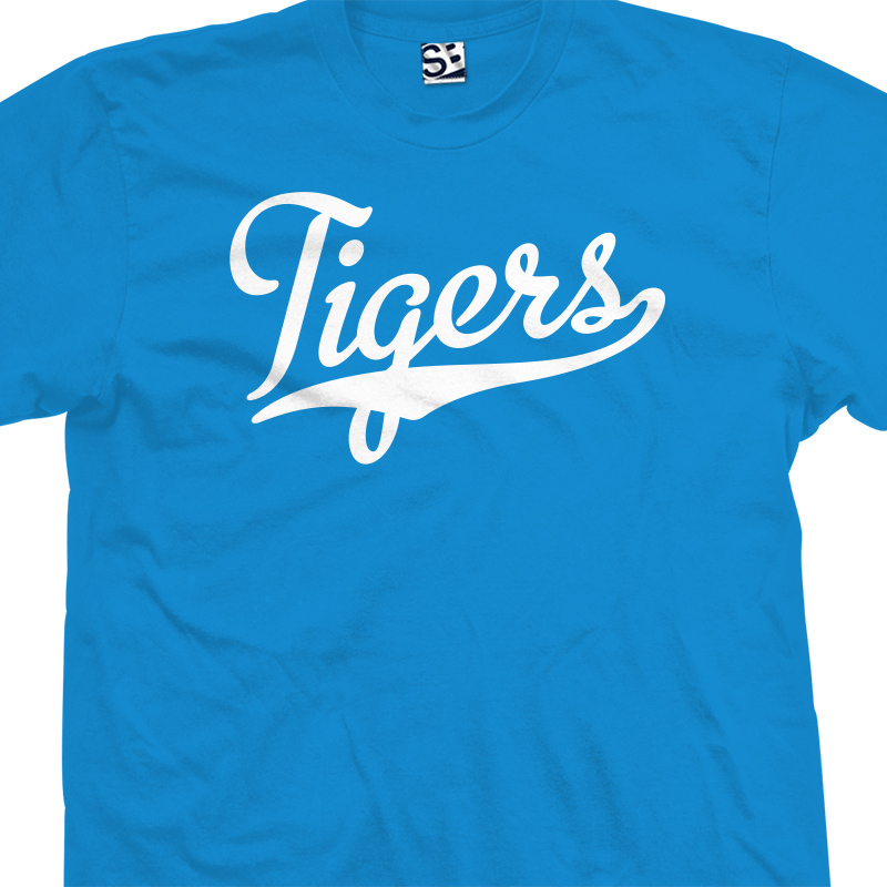 Tigers Script Tail Shirt | High School Sports Baseball Team Unisex | eBay