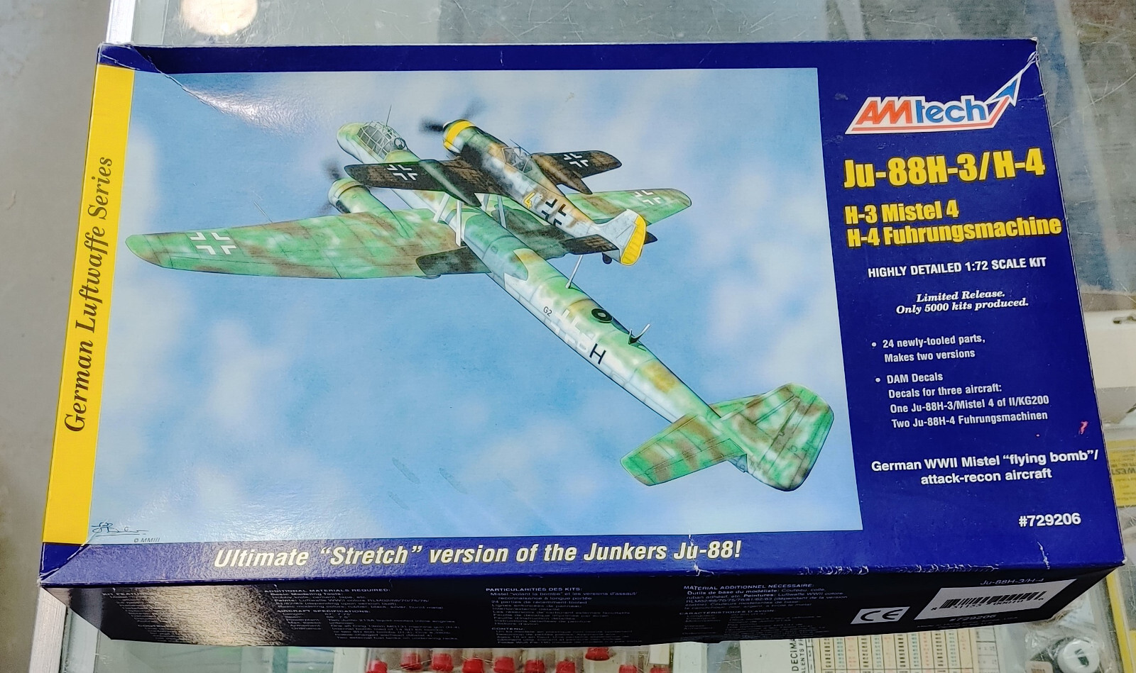 AMTECH 1/72 JU-88H-3/H-4 H-3 MISTEL 4 H-4 FUHRUNGSMACHINE 729206 - NEW ...