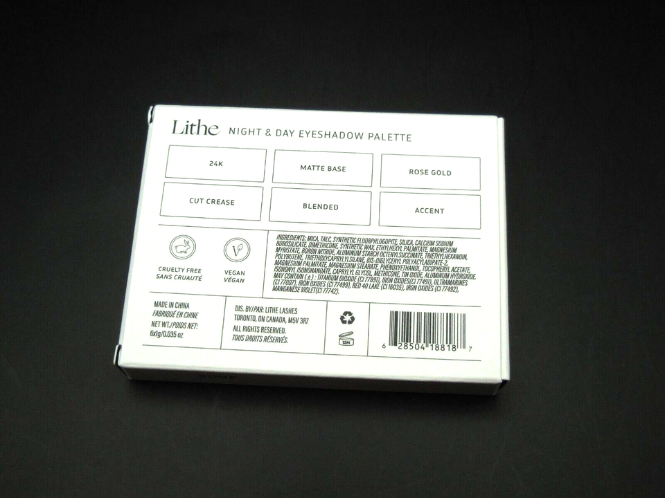 Lithe Lashes Night & Day 6 Pan Eyeshadow Palette 6 x 1g / 0.035 oz NEW ...