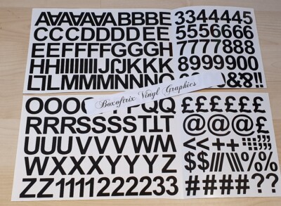 2.5cm / 1 inch Self Adhesive Vinyl Sticker Letters and Numbers 25mm ...