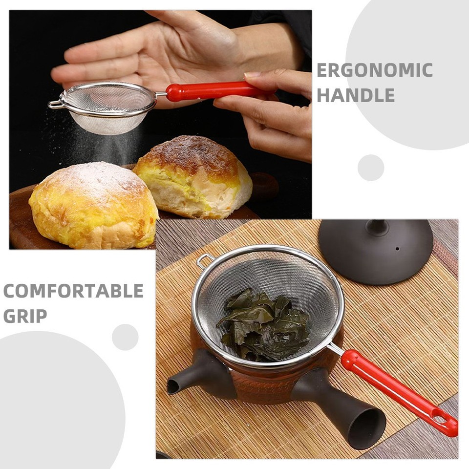 Small Sieve for Tea Kitchen Strainer Fine Mesh Strainers Baking Sifter ...