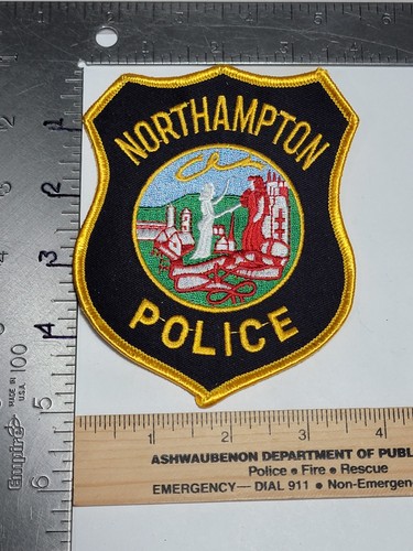 MK1 B3 Police patch Massachusetts Northampton Black Background | eBay