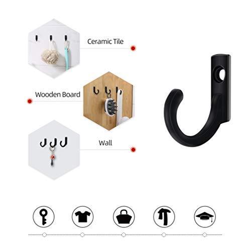 58 Pieces Black Small Key Hooks, Steel Wall Mounted Coat Hook, Single ...