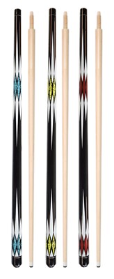 SET OF 3 CAROM CUES Diamond Canadian Maple Carom Billiard Cue Stick ...