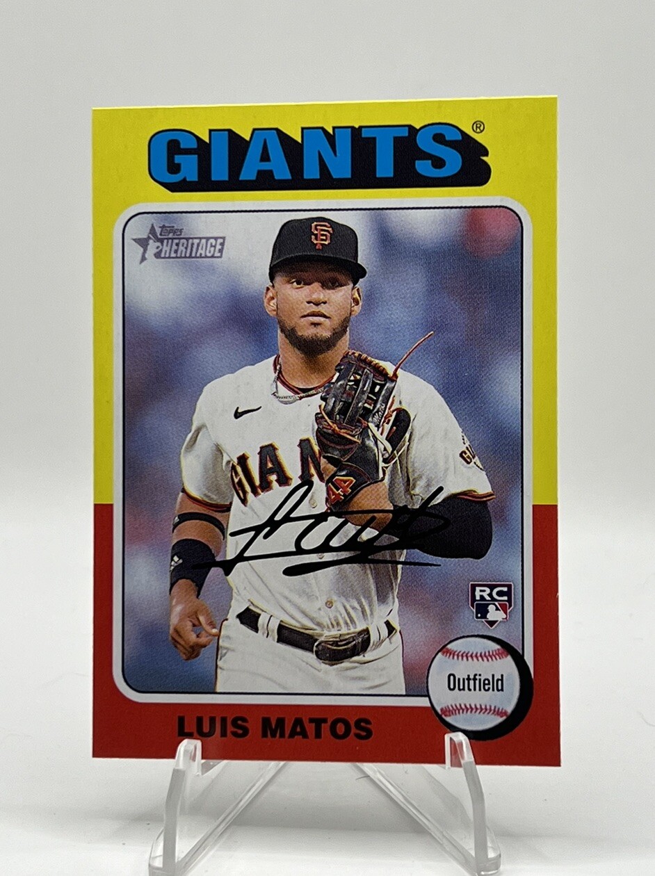 2024 Topps Heritage 101 Luis Matos, San Francisco Giants RC | eBay