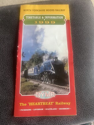 NYMR-1999-TIMETABLE AND INFORMATION-VINTAGE-COLLECTABLE-RARE-HEARTBEAT ...